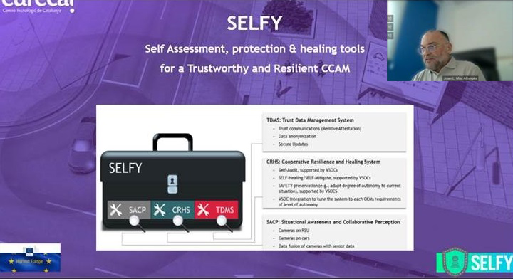 Presenting SELFY project in a webinar on Artificial Intelligence and Autonomous Vehicles - Selfy ...
